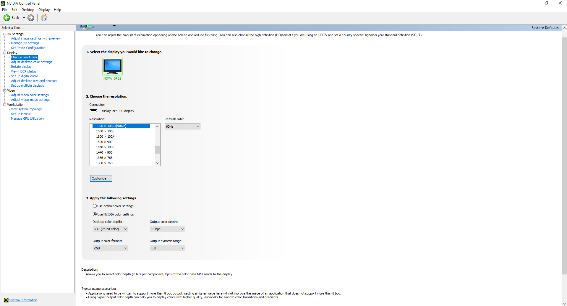 Graphic Card Setting | NovaStar Wiki